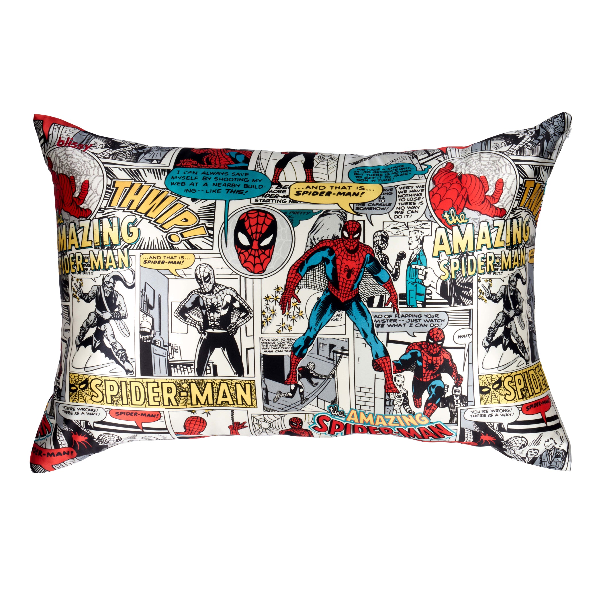 Blissy 100% Mulberry 22-Momme Silk Pillowcase - Comic Crime Fighter - Queen