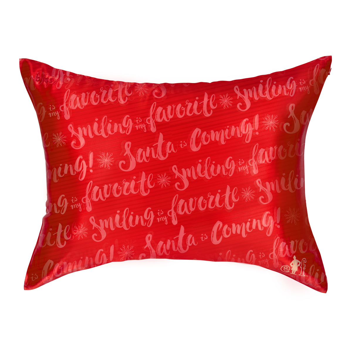 Blissy 100% Mulberry 22-Momme Silk Pillowcase - Elf “Santa Is Coming ...