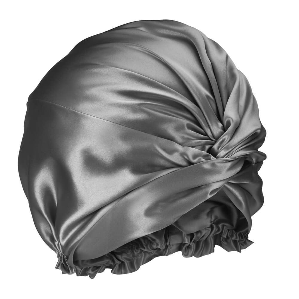 Blissy 100% Silk Bonnet - Grey - 100% Mulberry Silk