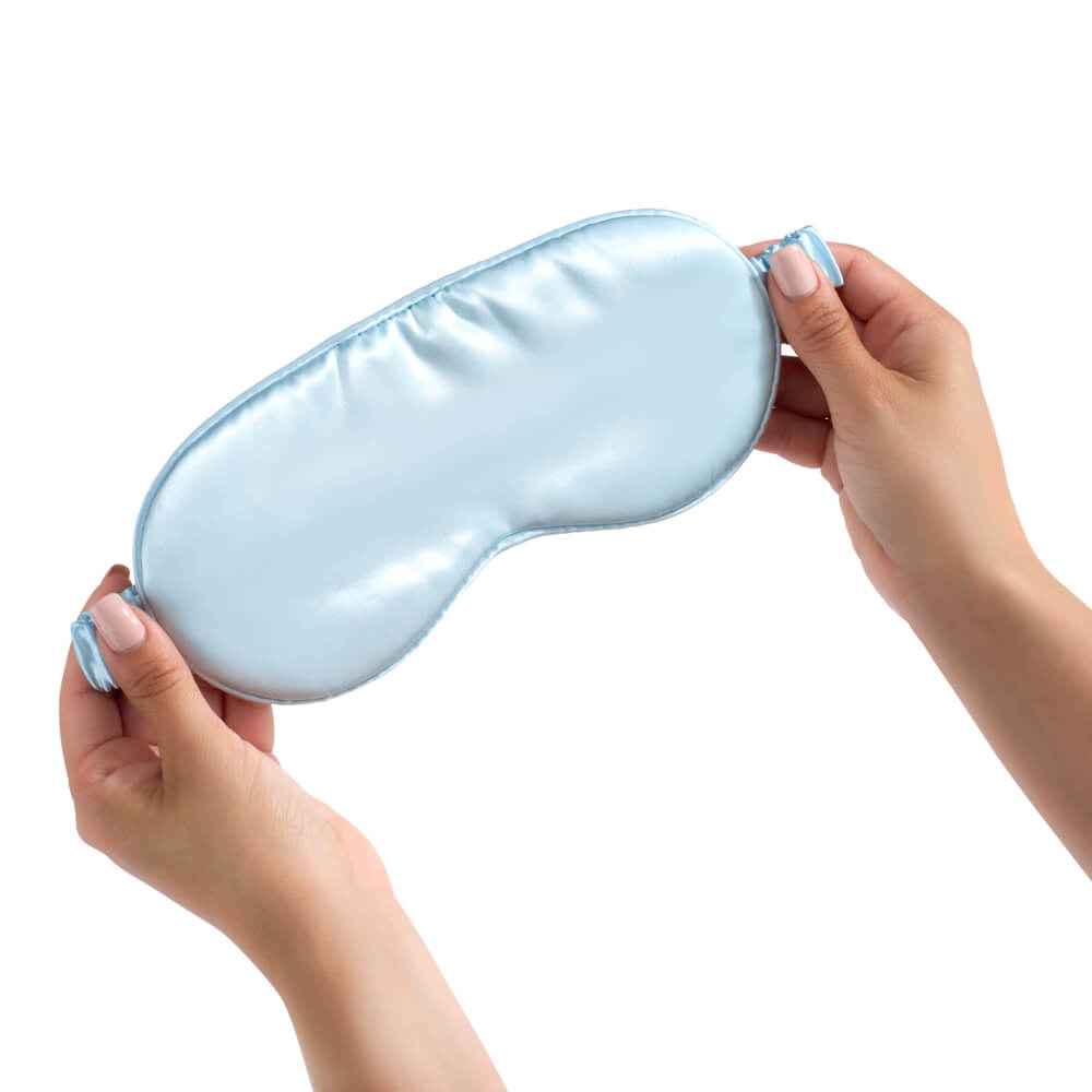 Blissy Silk Sleep Mask - 100% Mulberry 22-Momme - Sky Blue