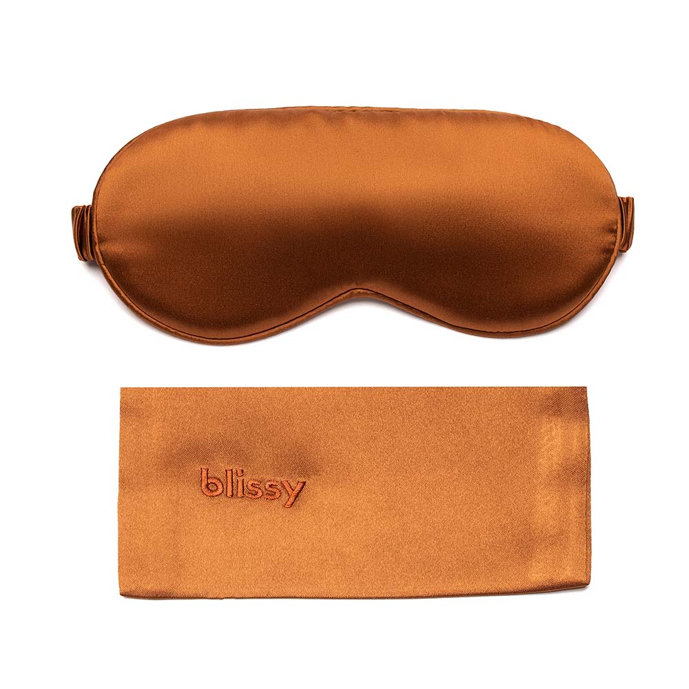 Blissy Silk Sleep Mask - 100% Mulberry 22-Momme - Bronze